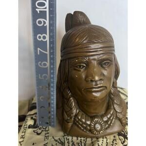 Design | Vintage American Indian Bust Chalkware Statue | Poshmark